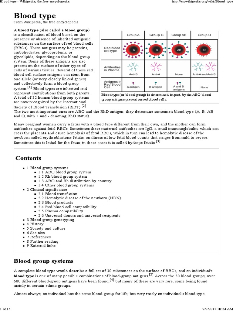 Blood Type Distribution by Country | PDF | Blood Type | Hematology