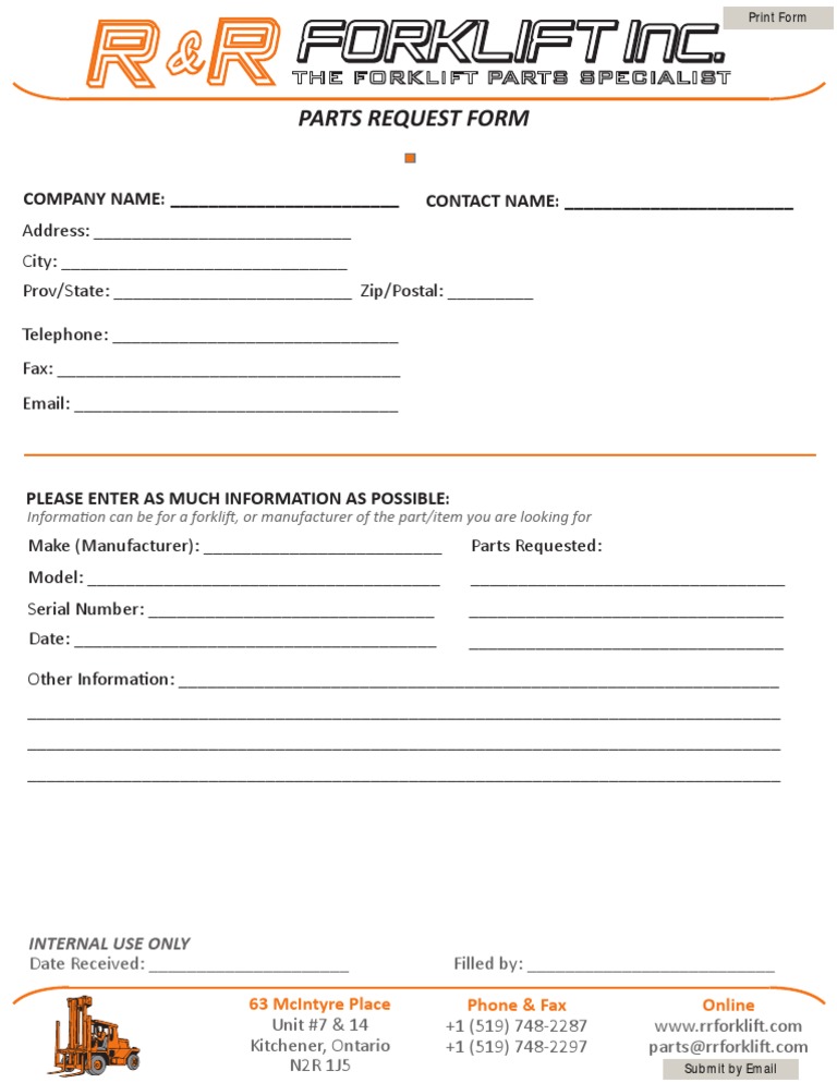 Parts Request Form | PDF