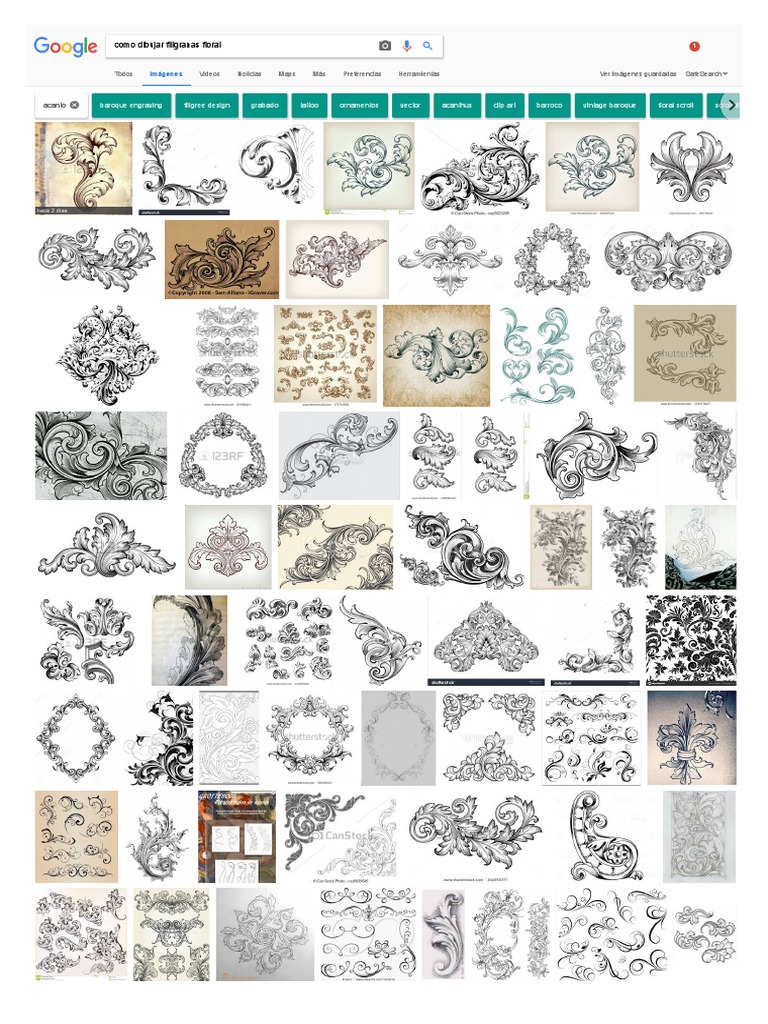 Como Dibujar Filigranas Floral | PDF