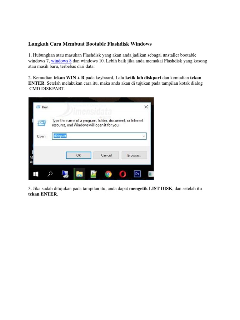 Cara Membuat Bootable Flashdisk Windows dalam | PDF