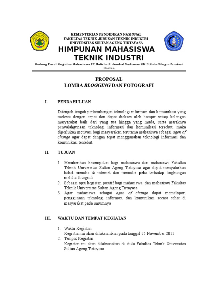 Contoh Proposal Sederhana | PDF