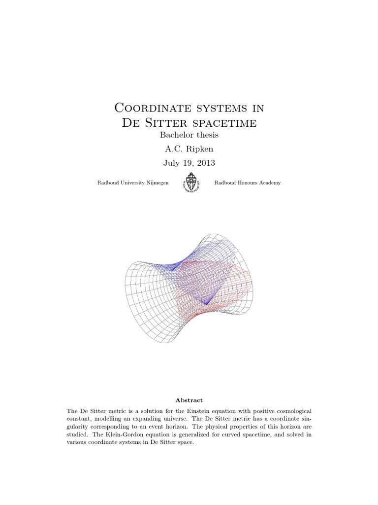 Thesis Chris Ripken | PDF | Gravity | General Relativity