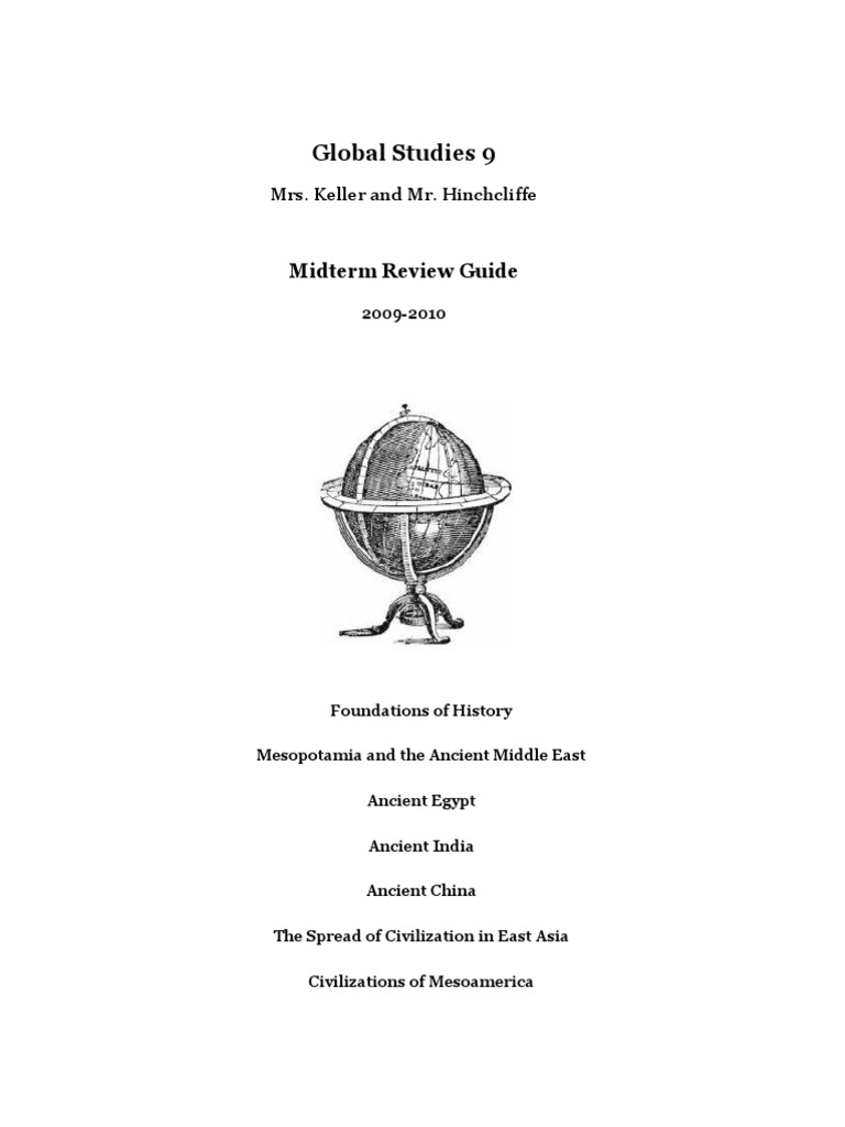 Global Studies 9 Midterm Review Guide | PDF | Ancient Egypt | Sumer