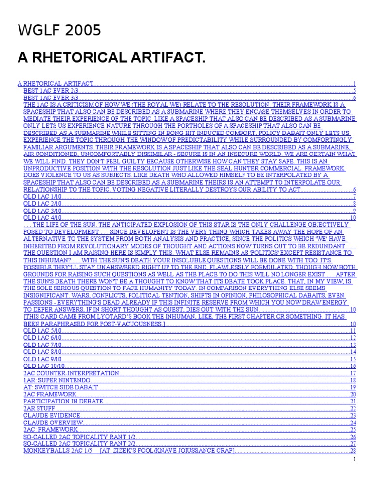 A Rhetorical Artifact | PDF | Jean François Lyotard | Science