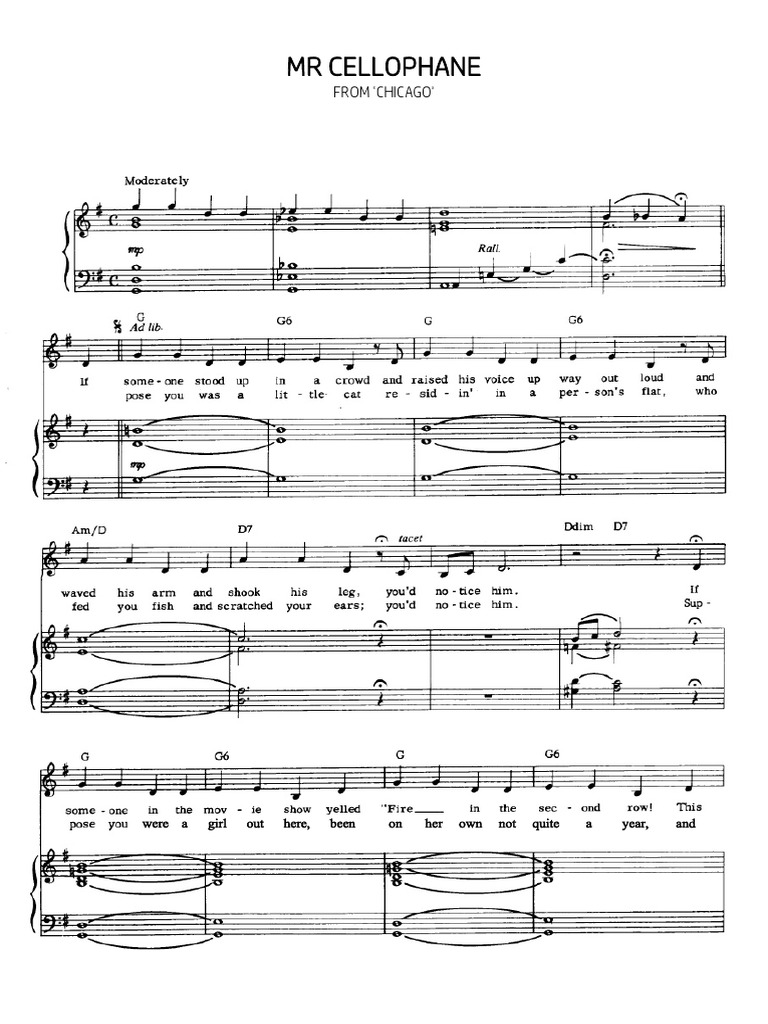 MR Cellophane - Chicago The Musical