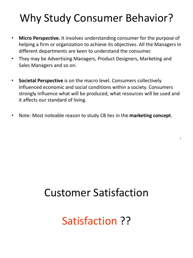Why Study Consumer Behavior? | Download Free PDF | Stimulus (Physiology ...