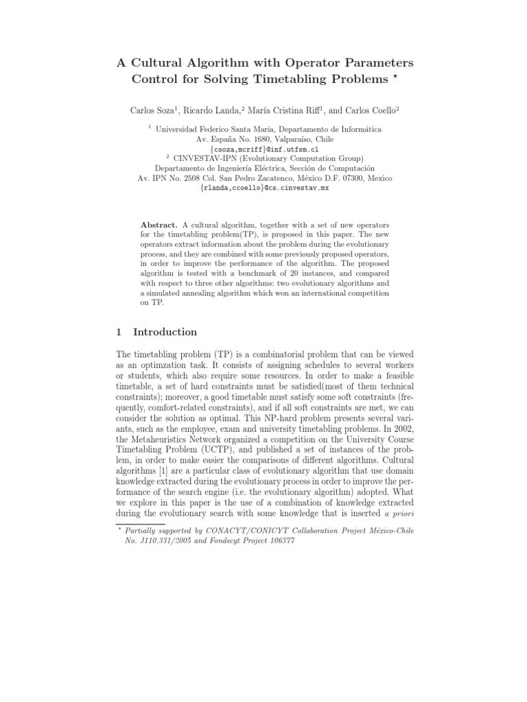 IFSA 2007 Final Cultural | PDF | Metaheuristic | Genetic Algorithm