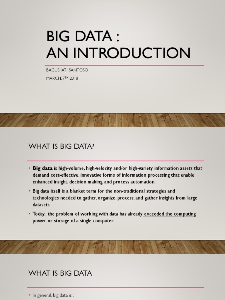 Introduction to Big Data Concepts and Applications | PDF | Big Data ...