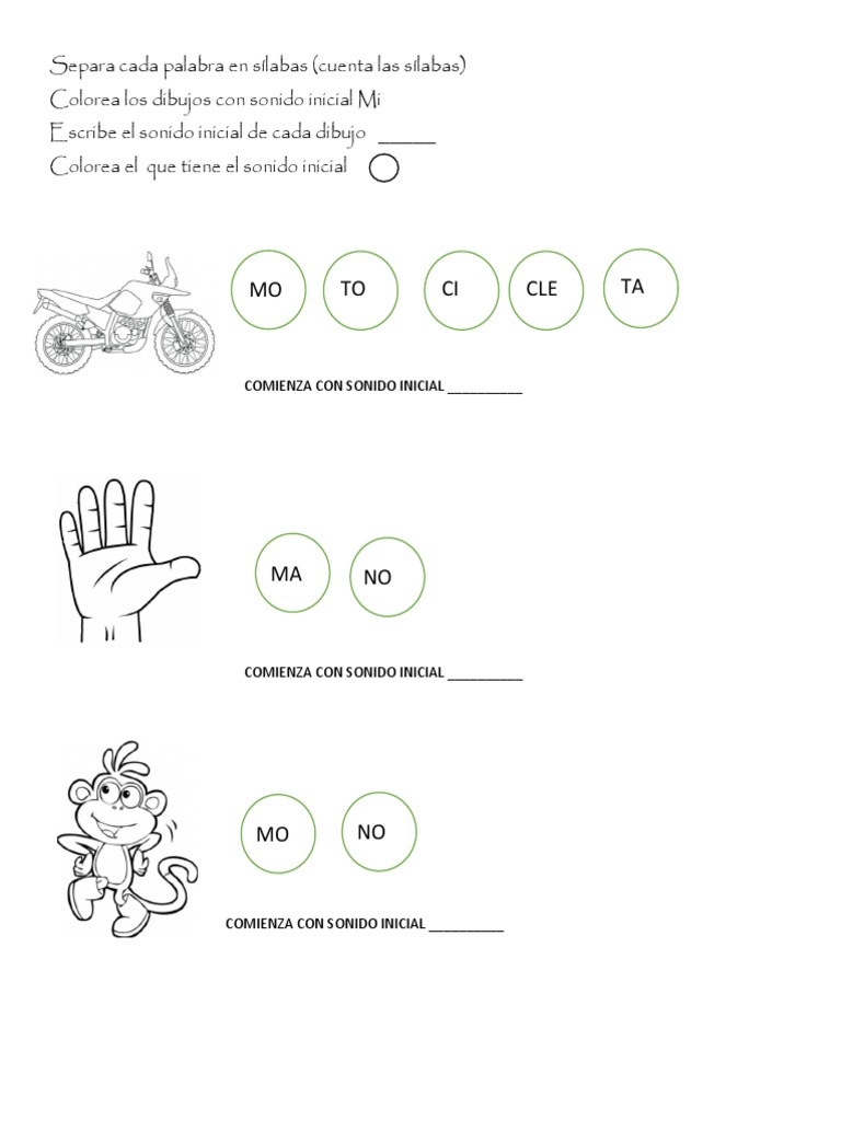 Colorea Los Dibujos Con Sonido Inicial MO