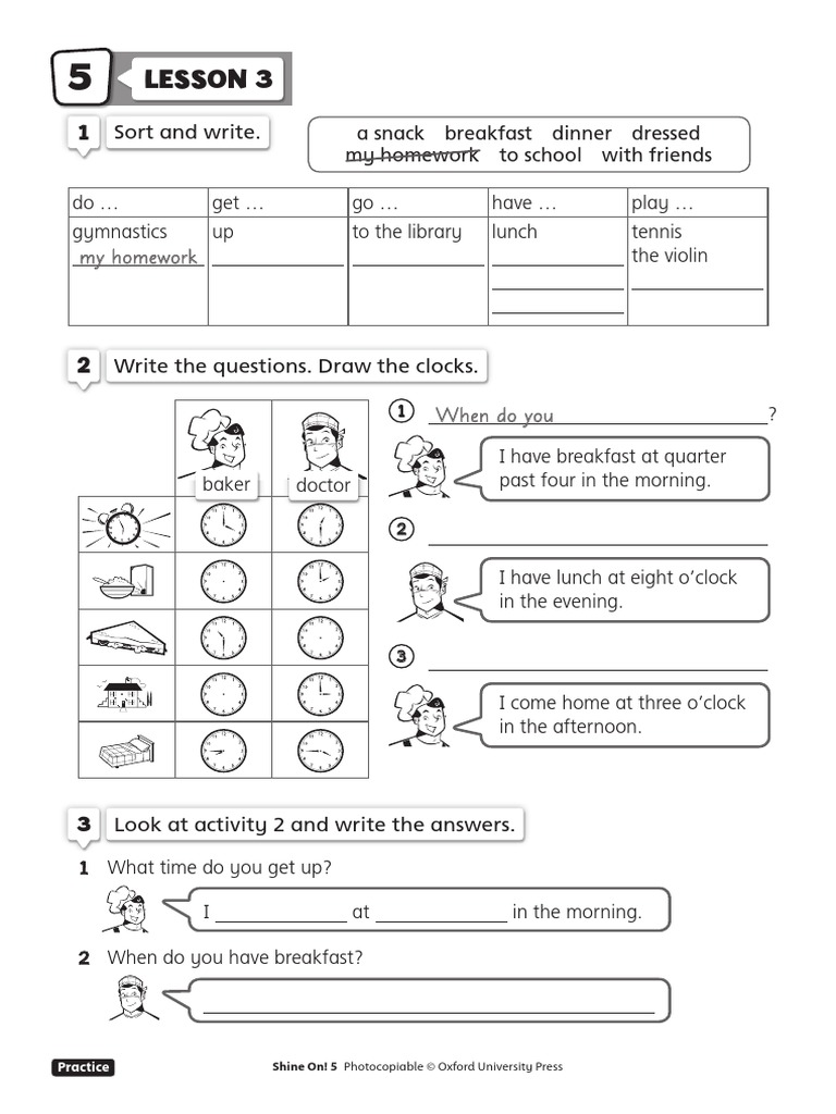 U5 l3 Practice | PDF | Leisure