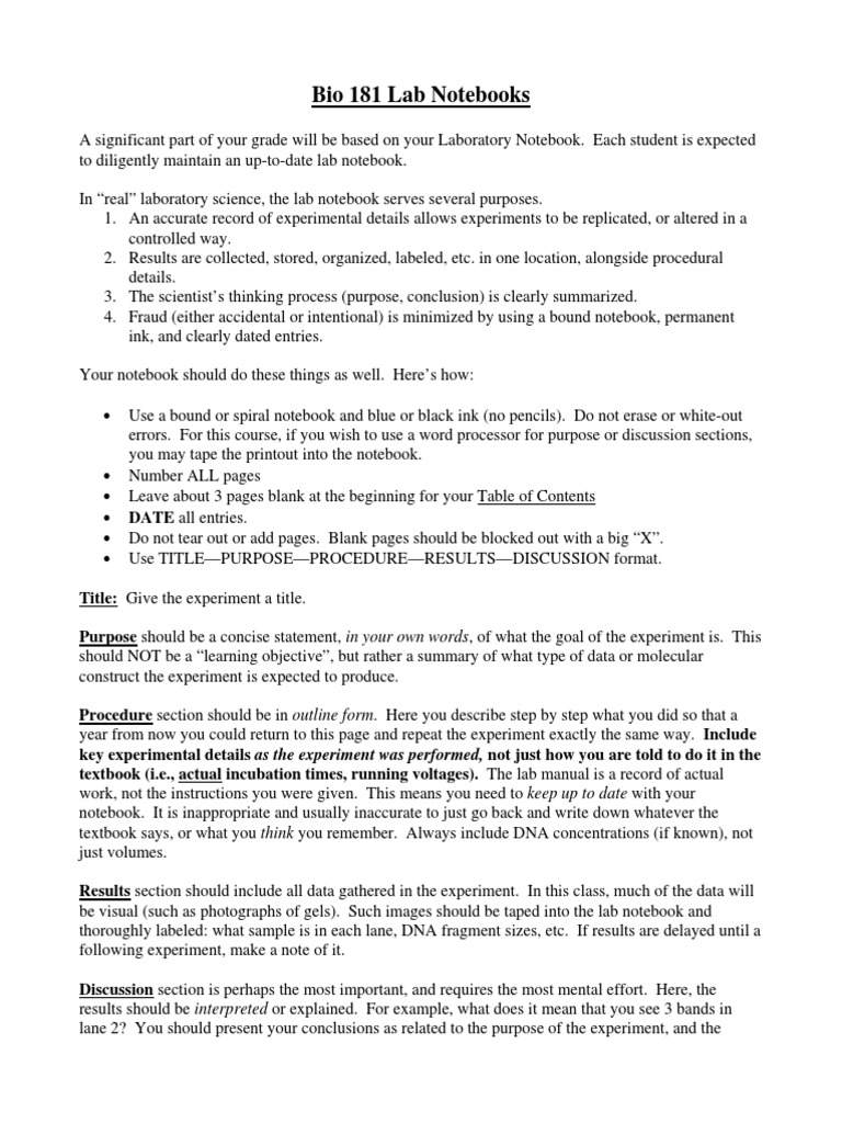 Documenting Scientific Work: A Guide to Maintaining an Effective ...