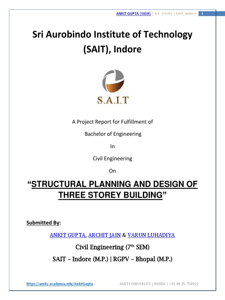 Structural Planning and Design of Three | PDF | Window | Ventilation ...