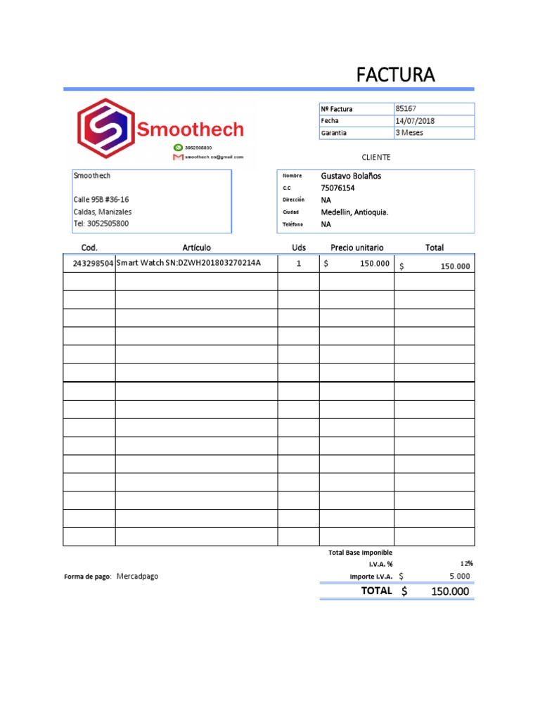Factura Modelo | PDF