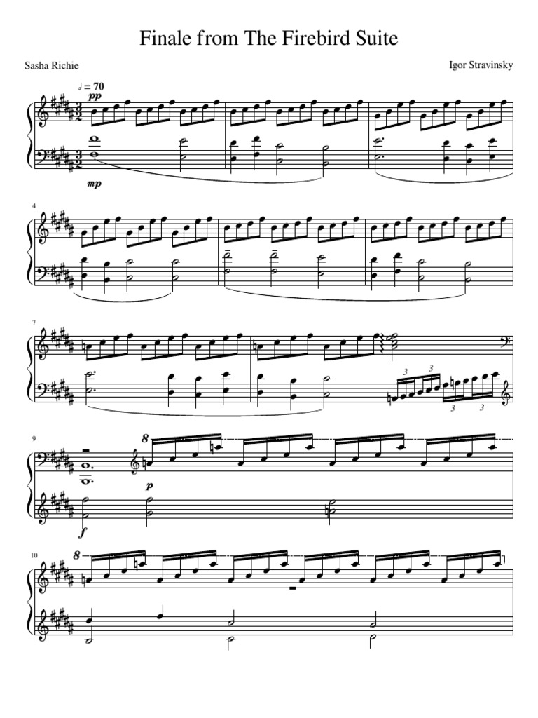 Firebird Suite Finale Sheet Music | PDF