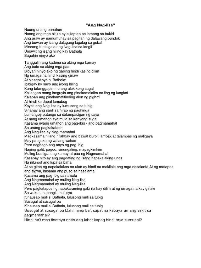 Ang Nag Iisa Pdf