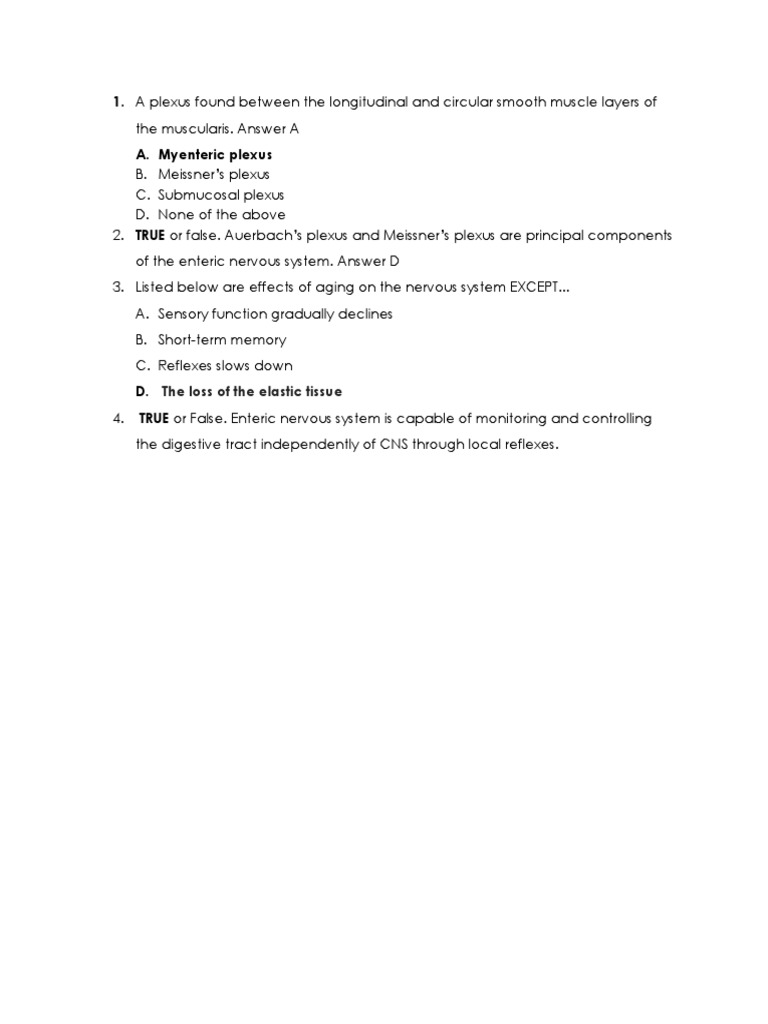 Auerbach vs. Meissner Plexus Explained | PDF