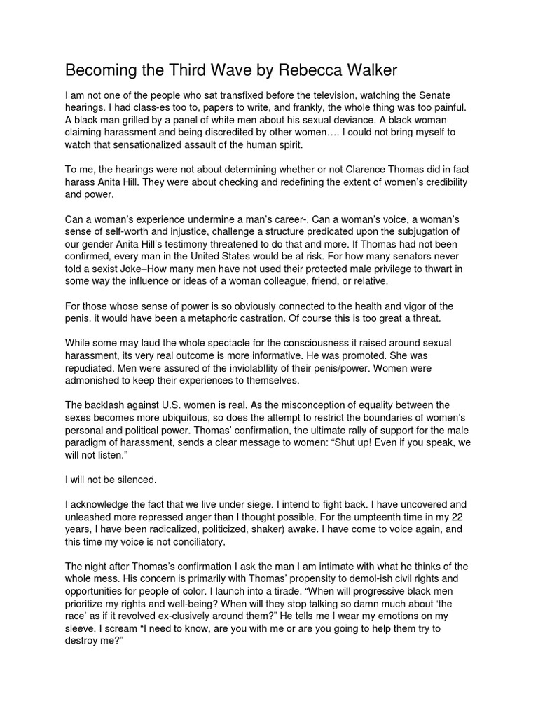 Third Wave Feminism Manifesto | PDF | Anita Hill | Feminism