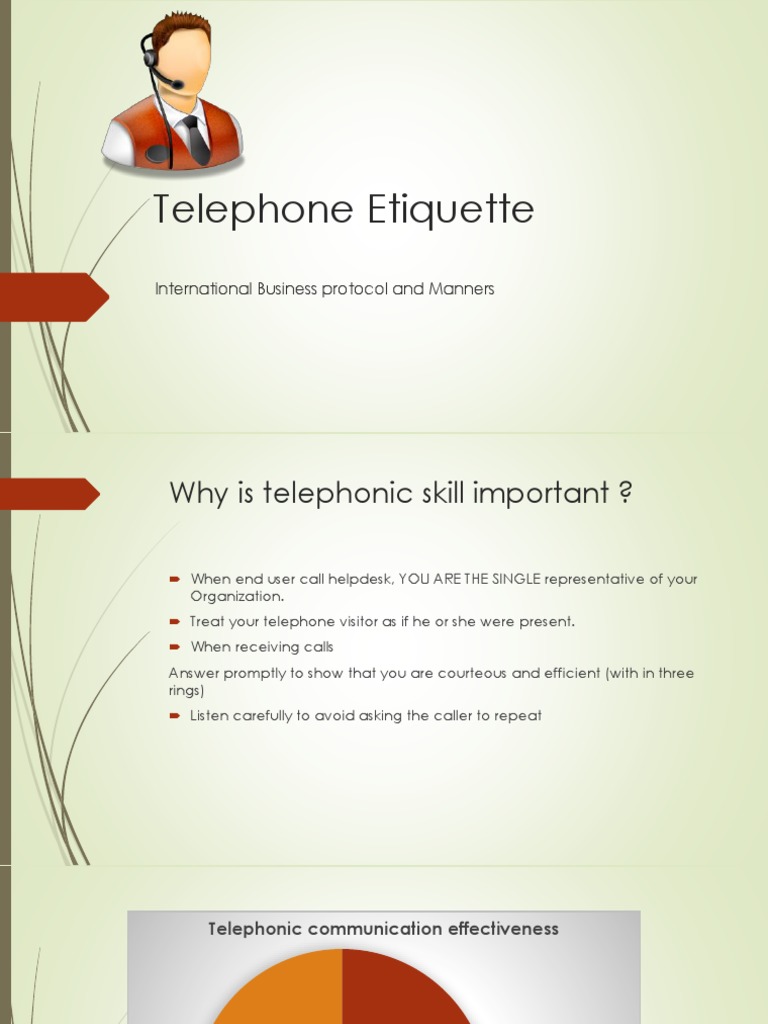 Telephone Etiquette in Business | PDF | Telephone | Conversation