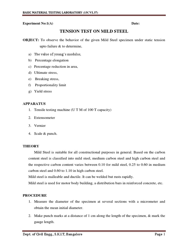 BMT LAB NEW Final111111 PDF | PDF | Bending | Deformation (Engineering)