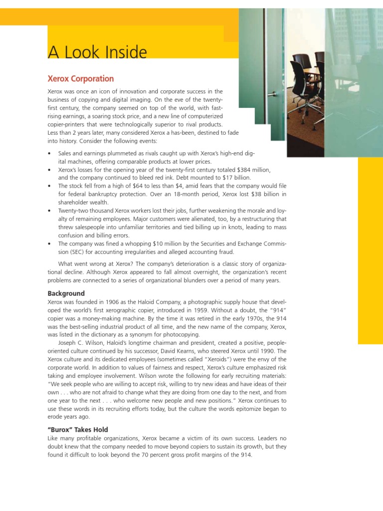 Xerox Case Study | PDF | Photocopier | Office Equipment