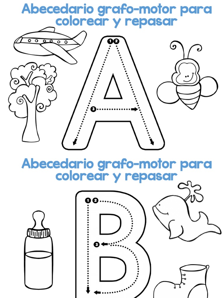 Abecedario para Colorear PDF | PDF | Hogar, jardinería y bricolaje ...