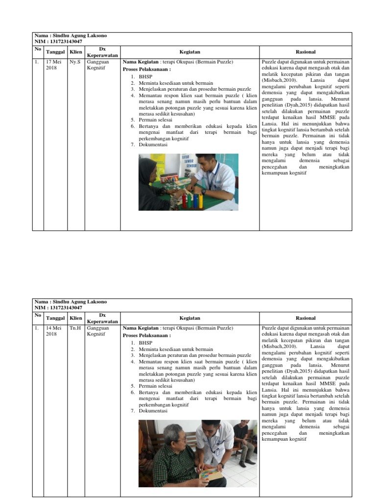 Terapi Okupasi Sindhu | PDF