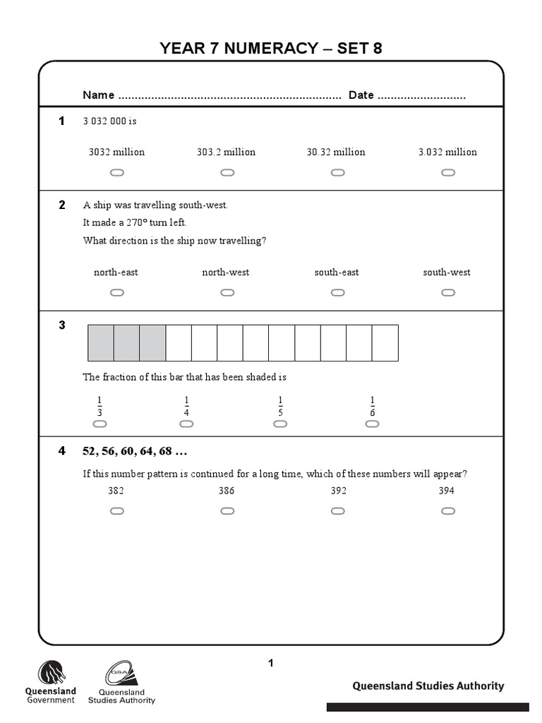 Naplan Yr7 Test Prep Set8 PDF | PDF