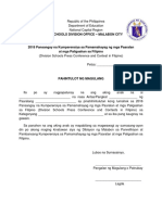 Sample Letter To Parents - Bisaya Version | PDF