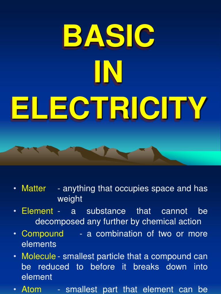 Basic Principles of Electricity | PDF | Ion | Electrical Resistance And ...