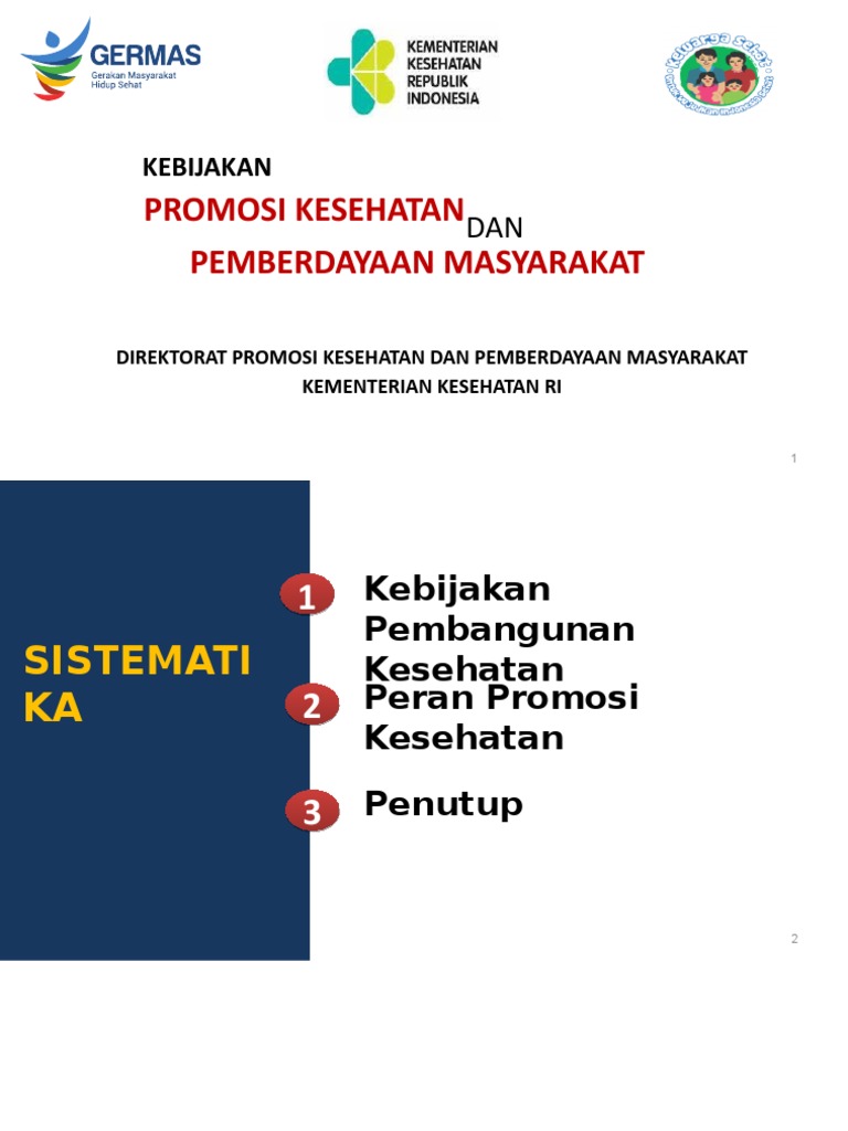 Kebijakan Dan Strategi Promkes | PDF