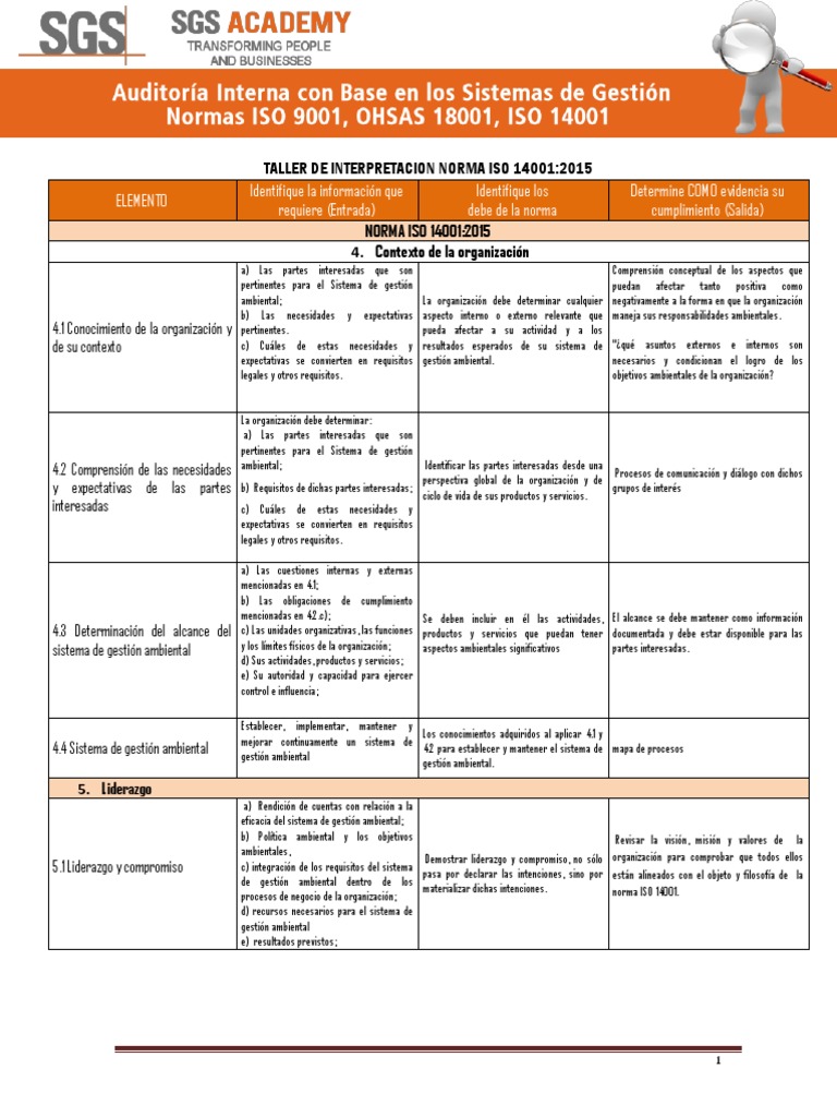 Partes Interesadas en ISO 14001:2015 | PDF | Planificación | Medición