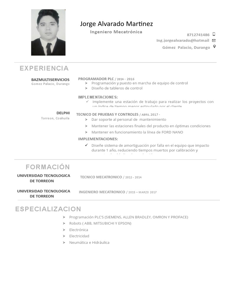 CV Jorge | PDF | Informática