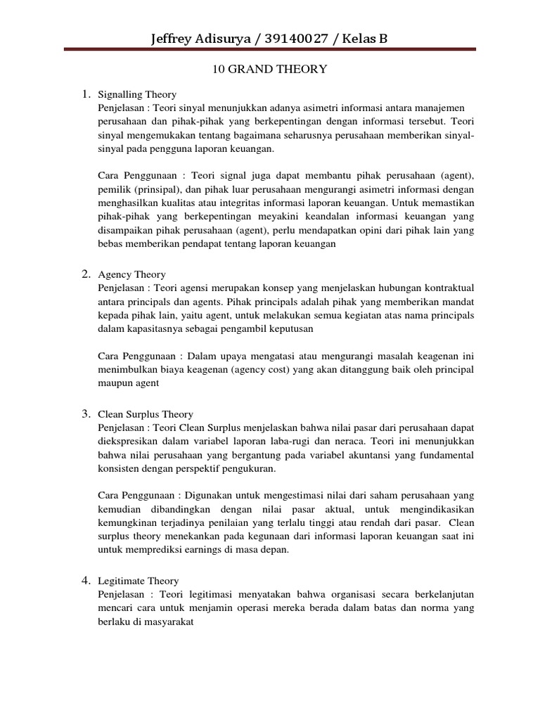 10 Grand Teori | PDF