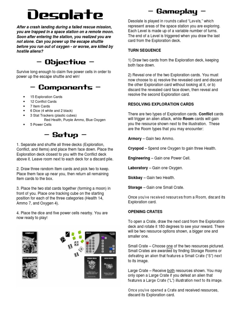 Desolate v2 | PDF | Dice | Gaming