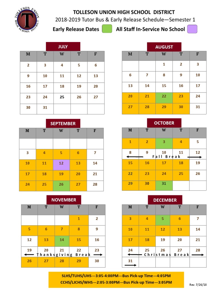 Tutor Bus Schedule | PDF