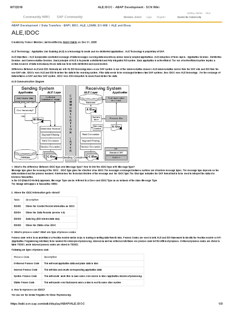 ALE Idoc - Abap Development | PDF | Application Programming Interface | Electronic Data Interchange