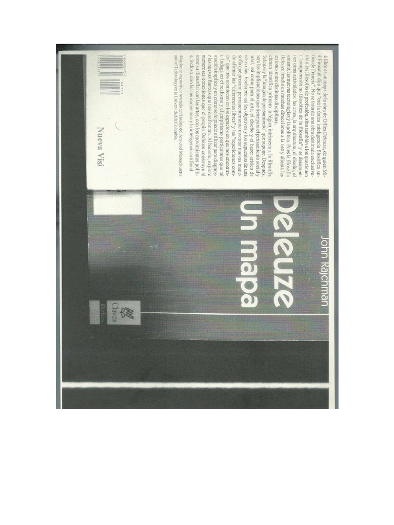 Rajchman, John - Deleuze, Un Mapa PDF | PDF