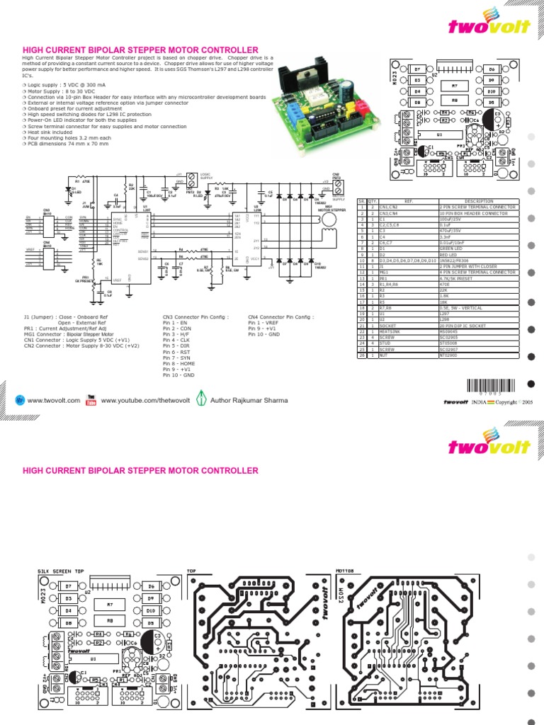 L298 and L297 Based High Current Stepper Motor Driver With Mach 3 ...