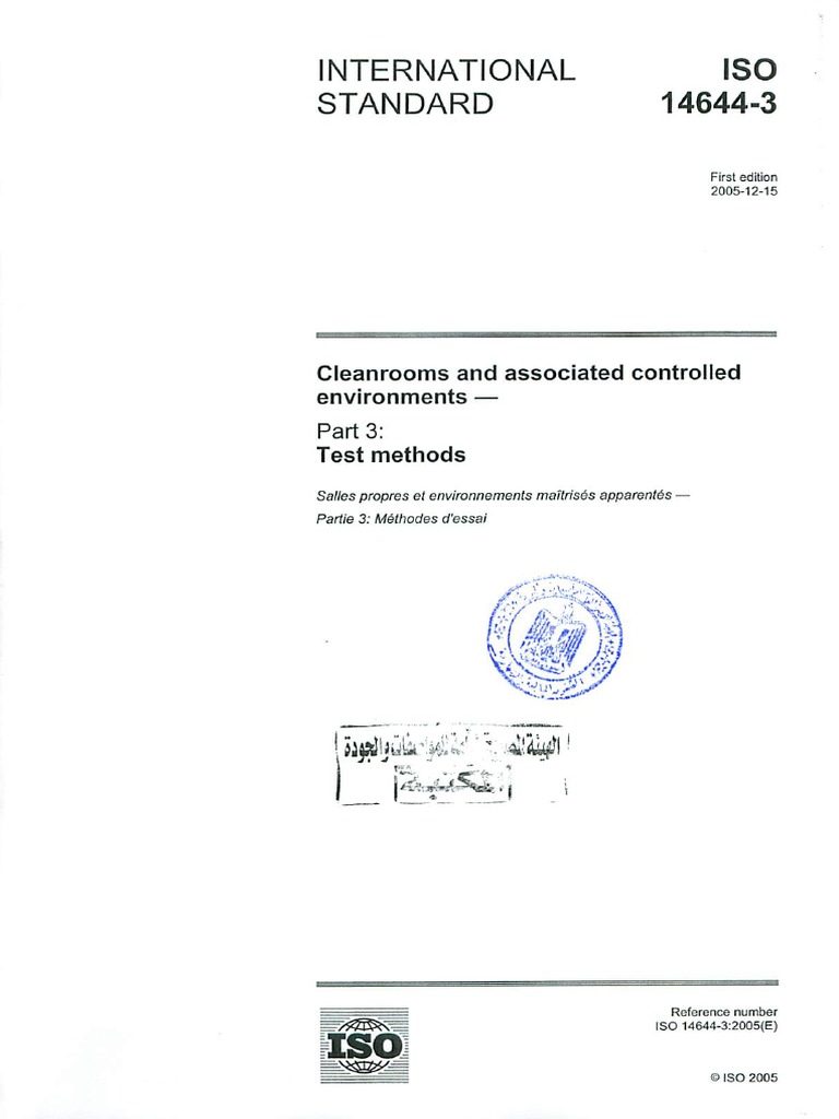 Iso 14644 3 PDF | PDF