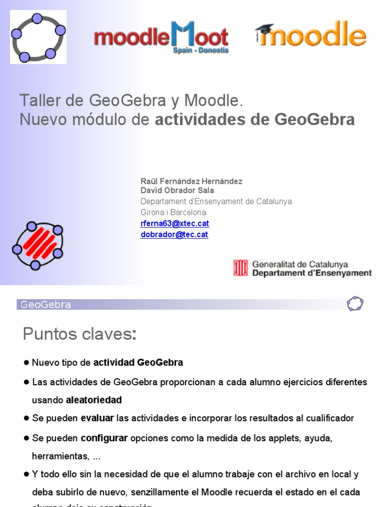 GeOgebra Quiz | PDF | Moodle | Script Java