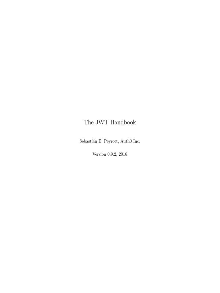 JWT Handbook | PDF | Http Cookie | Security Technology