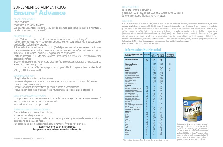 Ensure Advance | Vitamina | Magnesio | Prueba gratuita de 30 días | Scribd