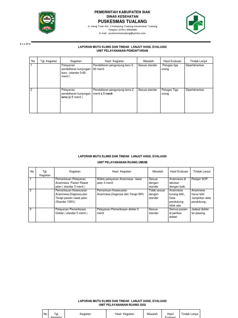 9.1.1 Ep 4 Bukti Monitoring, Bukti Evaluasi, Analisis Dan Tindak Lanjut | PDF