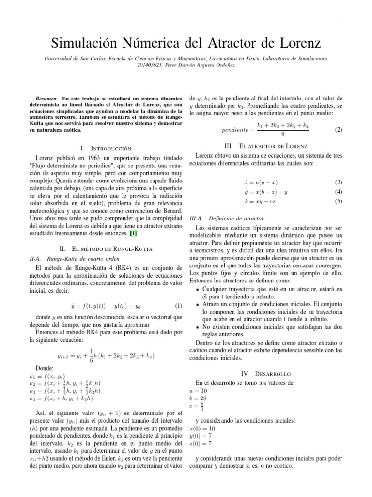 Atractor PDF | PDF | Teoría del caos | Atractor