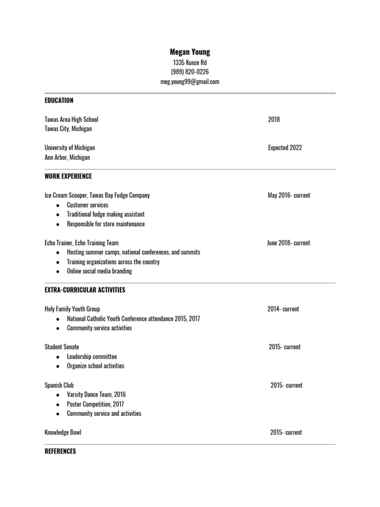 Megan Young's Resume | PDF