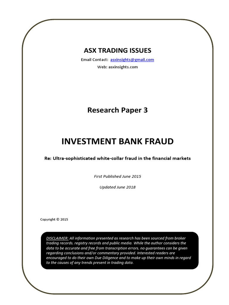 Investment Bank Fraud Documented | PDF | Morgan Stanley | Jp Morgan Chase