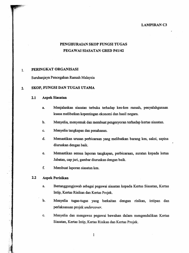 Maklumat Jawatan P41 | PDF