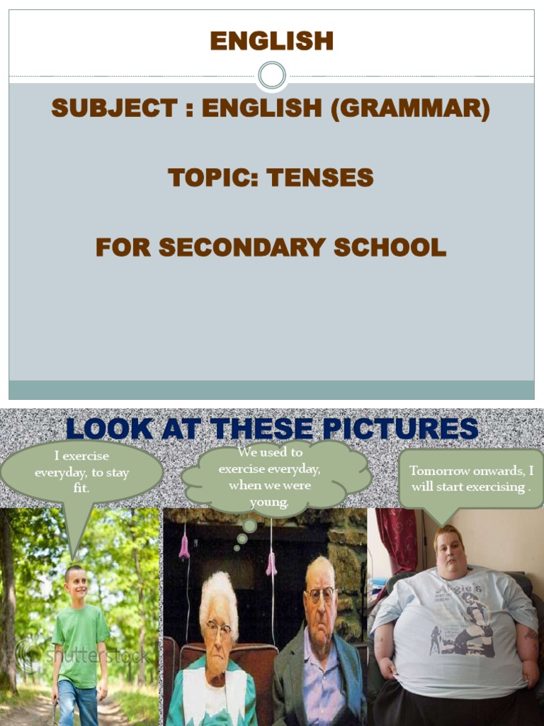 Subject: English (Grammar) Topic: Tenses For Secondary School | PDF ...