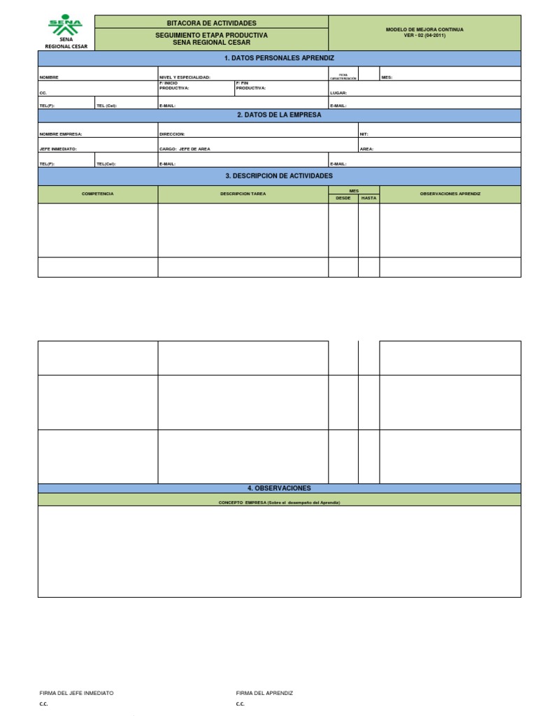 Bitacora Sena | PDF