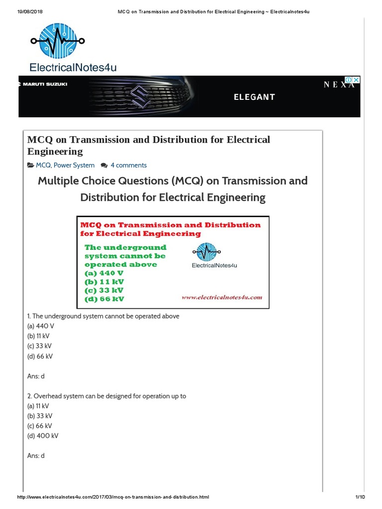 Transmission and Distribution For Electrical Engineering ...